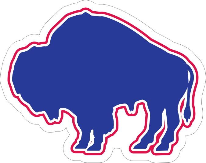 Bison Silhouette Mascot Sticker