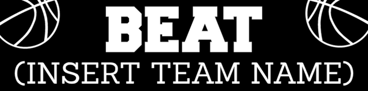 Black and White Team Basketball Customizable Bumper Sticker