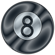 Black Billiard Ball Number Eight Sticker