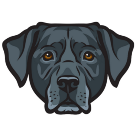 Black Labrador Logo Sticker