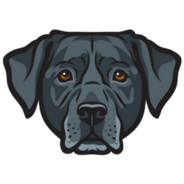 Black Labrador Logo Sticker