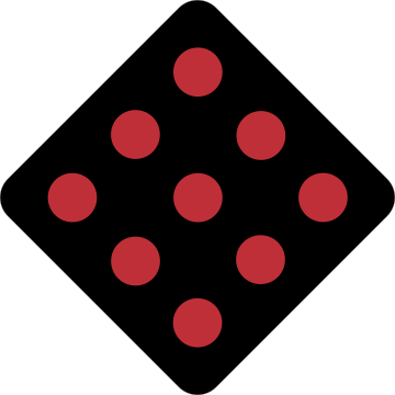 Vibrant, High-Quality Black Road Sign With Red Dots Stickers