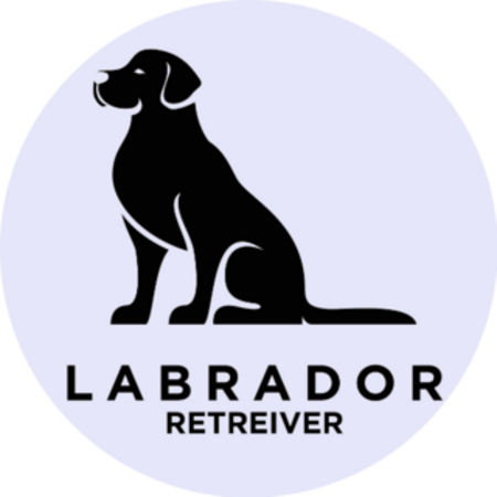 Black Silhouette Labrador Sit Sticker