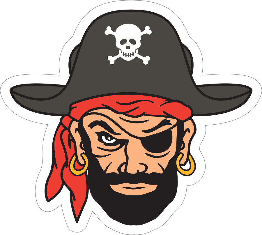Vibrant, High-Quality Blackbeard Pirate Mascot Stickers