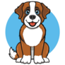 Blue Bernard Circle Sticker