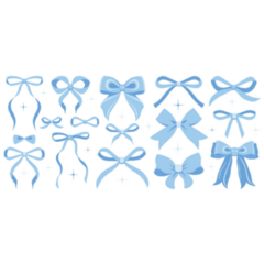 Blue Bow Sticker Sheet