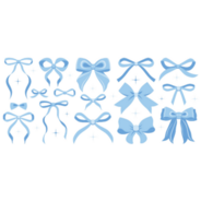 Blue Bow Sticker Sheet
