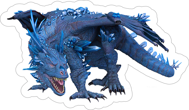 Order Your Blue Crystal Dragon Sticker Today - Free Shipping!