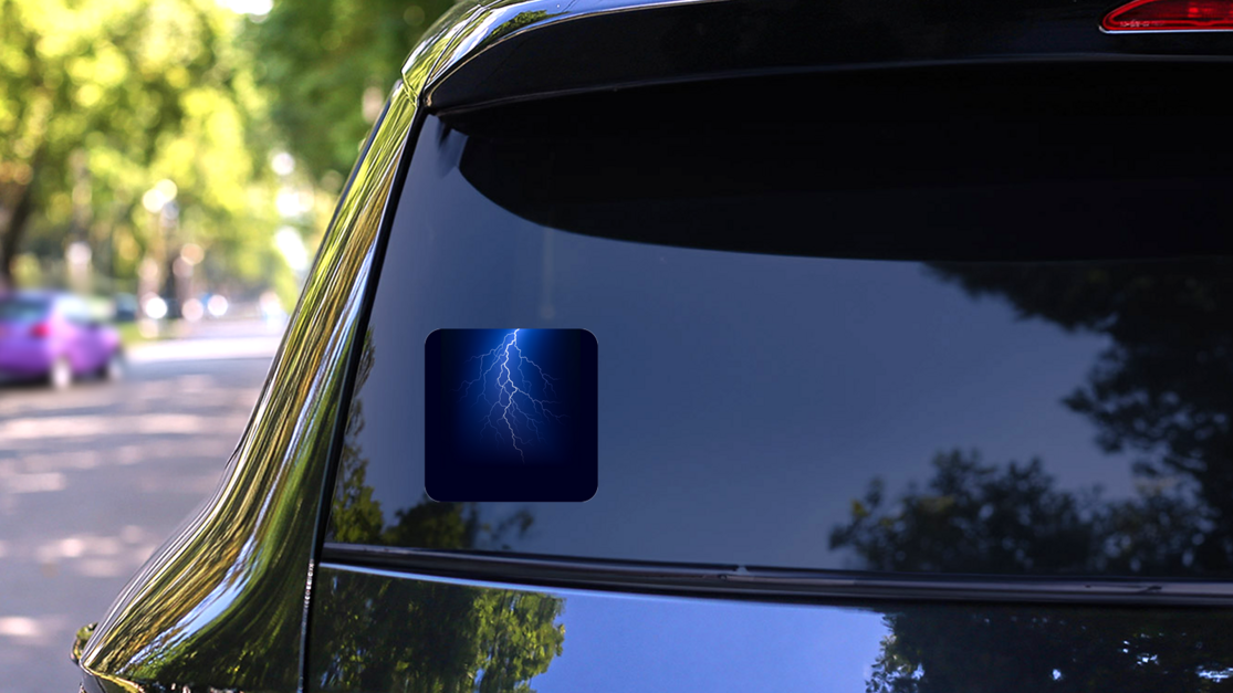 Blue Lightning Bolt Sticker