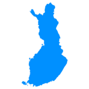 Blue Map Of Finland Sticker