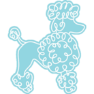 Blue Poodle Sticker