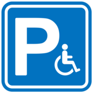Blue Square Parking Sign Wheelchair Sticker