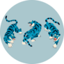 Blue Tigers Sticker
