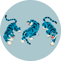 Blue Tigers Sticker