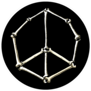 Bones Peace Sign Sticker