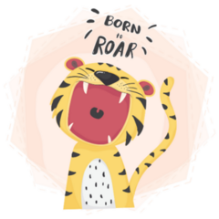 Born To Roar Sticker