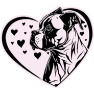 Boxer In Hearts Sticker