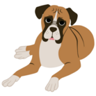 Boxer Laying Down Sticker