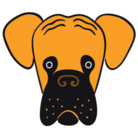 Boxer Line Art Sticker