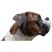 Boxer Polygonal Sticker