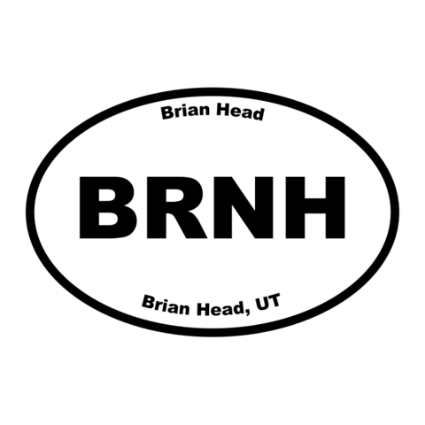 Brian Head Oval Sticker
