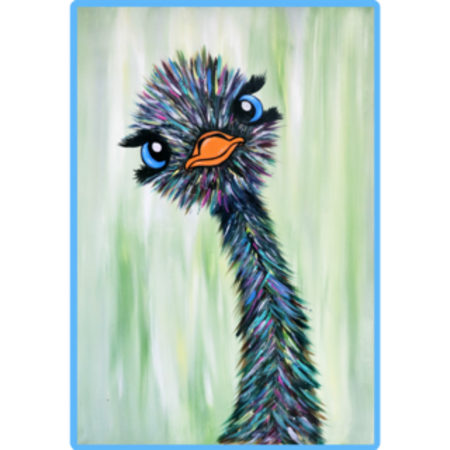 Bright And Colorful Ostrich Sticker