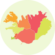 Bright Map Iceland Sticker
