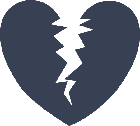 Broken Heart Sticker Shipped Fast & Free!