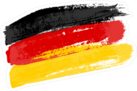 Brush Strokes German Flag Sticker