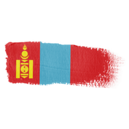 Brushstroke Flag Mongolia Sticker