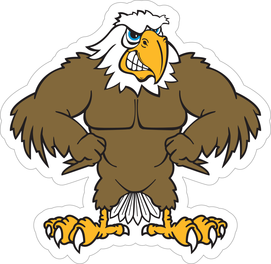 Buff Eagle Mascot Sticker