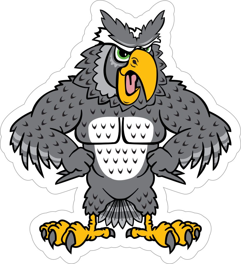 Buff Owl Mascot Sticker