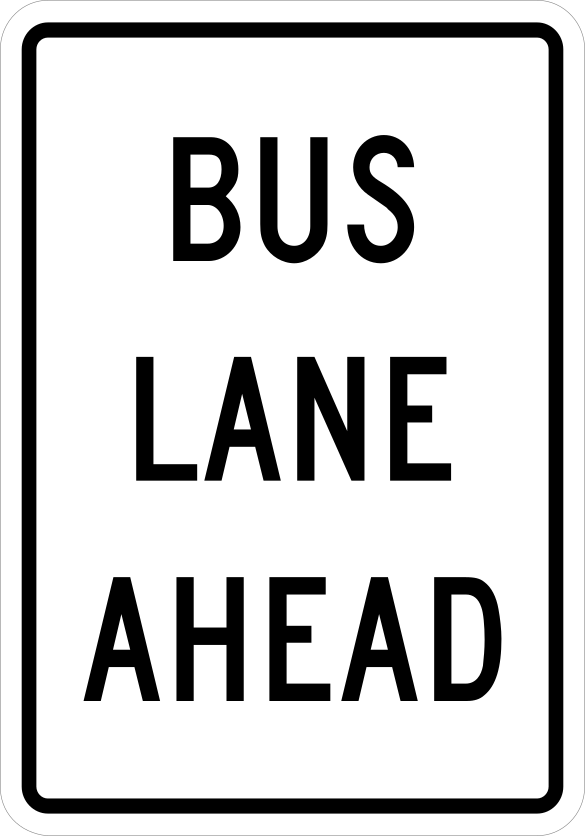 Bus Lane Ahead Sticker Shipped Fast & Free!