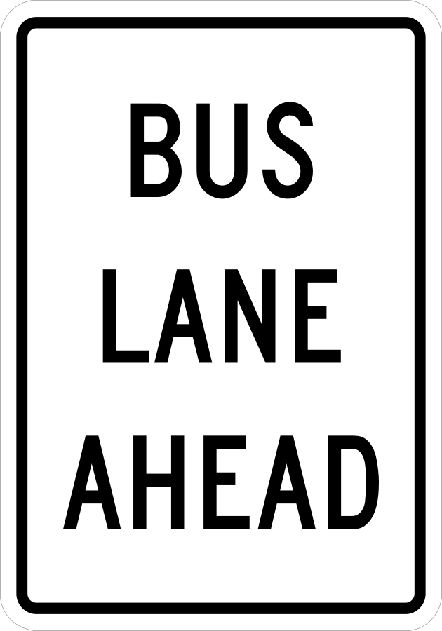 Bus Lane Ahead Sticker