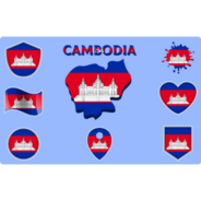 Cambodia Sticker Sheet