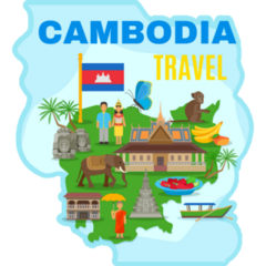 Cambodia Travel Sticker