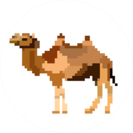Camel Pixel Art Color Icon Game Sticker