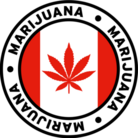 Canada Marijuana Flag Circle Sticker