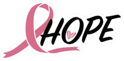 Cancer Awareness Hope Fighting Cancer Ribbon Sticker