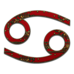 Cancer Zodiac Indian Red Sari Saree Icon Sticker