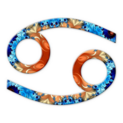 Cancer Zodiac Mandala Psychedelic Icon Sticker