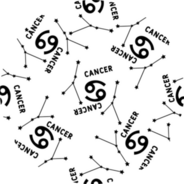 Cancer Zodiac Star Seamless Pattern Sticker