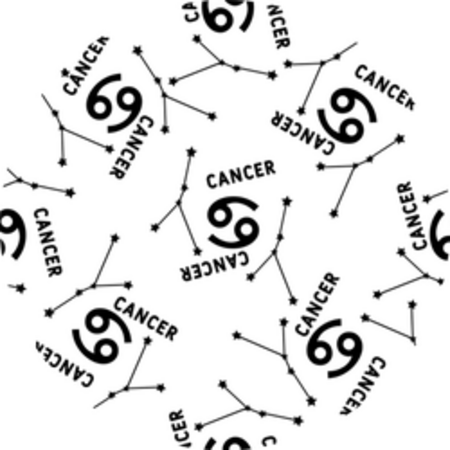 Cancer Zodiac Star Seamless Pattern Sticker