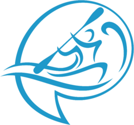 Canoeing Logo Or Kayaking Sport Emblem Rowing Sticker