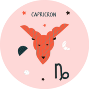 Capricorn Zodiac Sign Abstract Poster Sticker