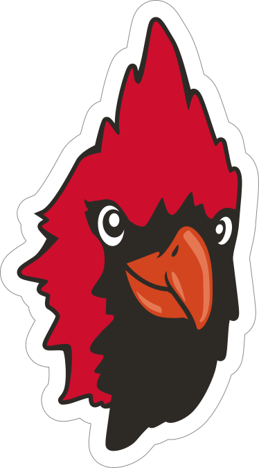 Cardinal Head Mascot Sticker