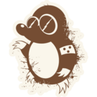 Cartoon Brown Mole Sticker