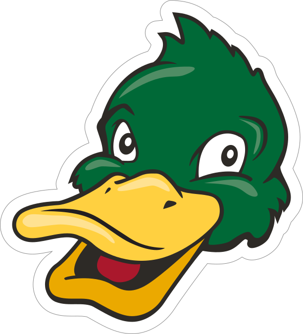 Cartoon Duck Mascot Sticker