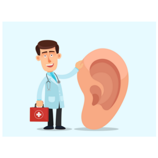 Cartoon Ear Doctor Sticker