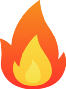 Cartoon Flame Fire Sticker